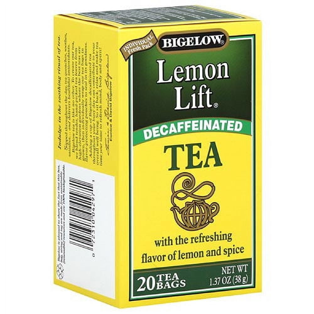 Bigelow Lemon Lift Decaffeinated Tea, 1.37 oz (Pack of 6) - Walmart.com
