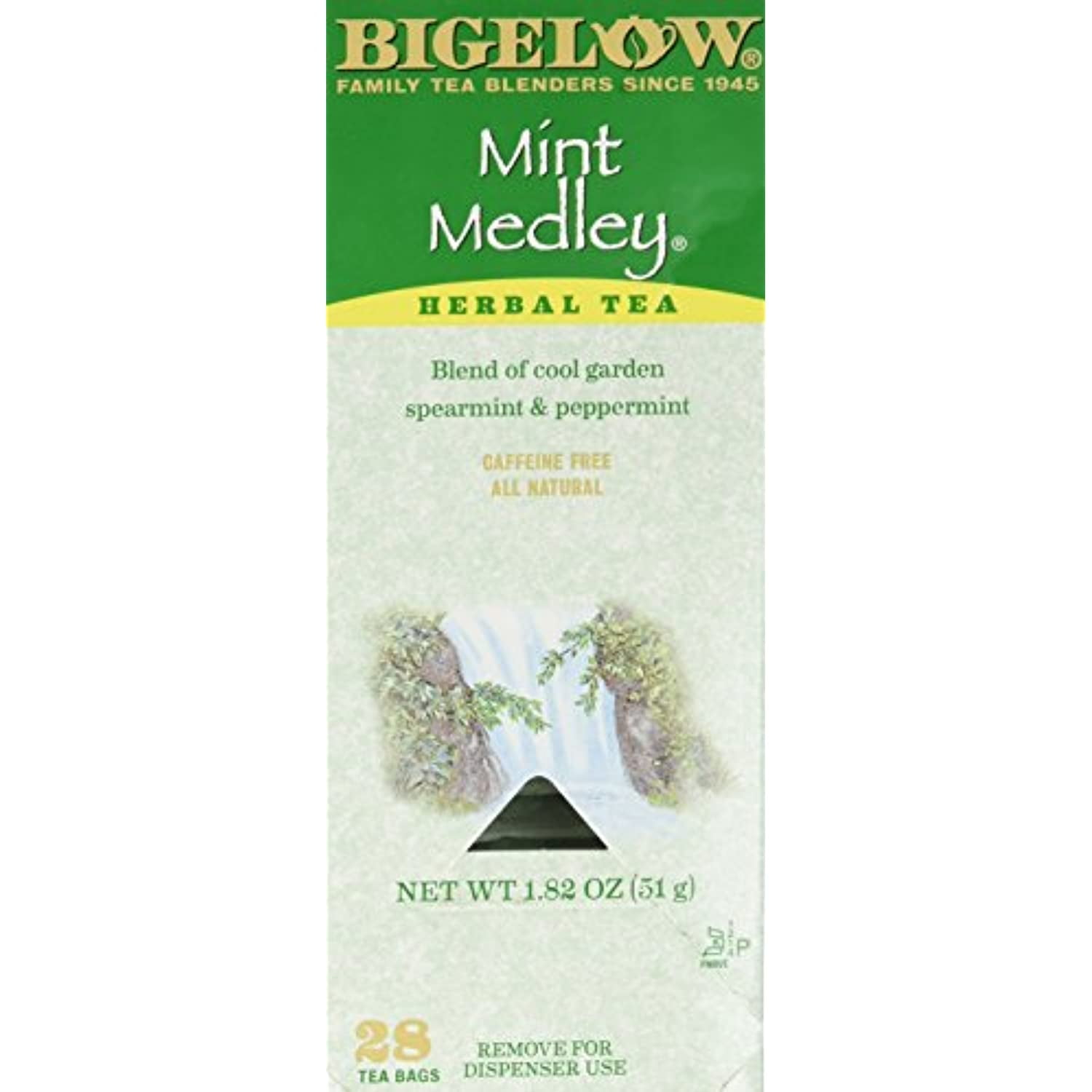 Bigelow Mint Medley Herbal Tea Bags 28-Count Box (Pack of 1) Mint Tea ...