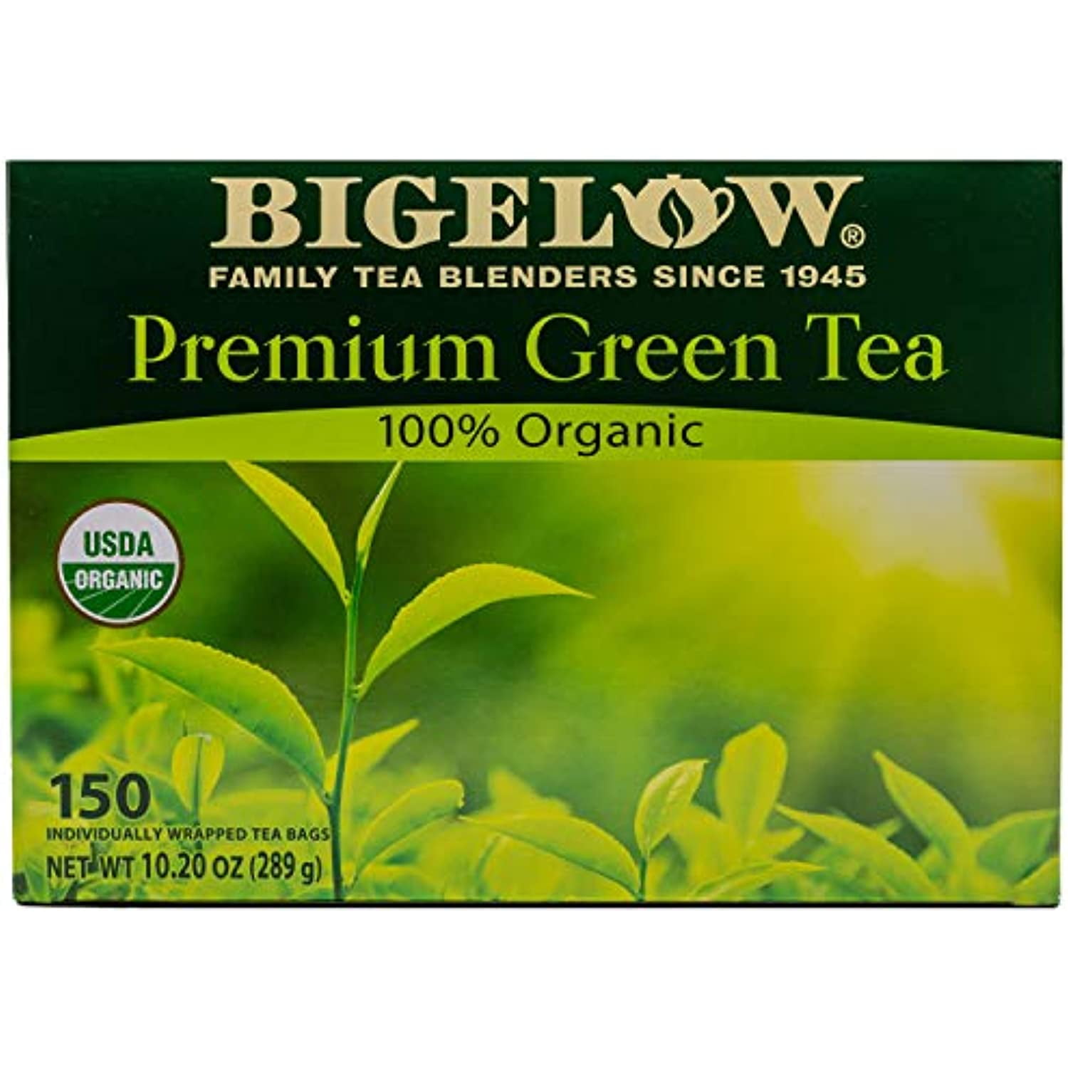 Bigelow Premium 100-Percent Organic Green Tea 150-Count Box ...