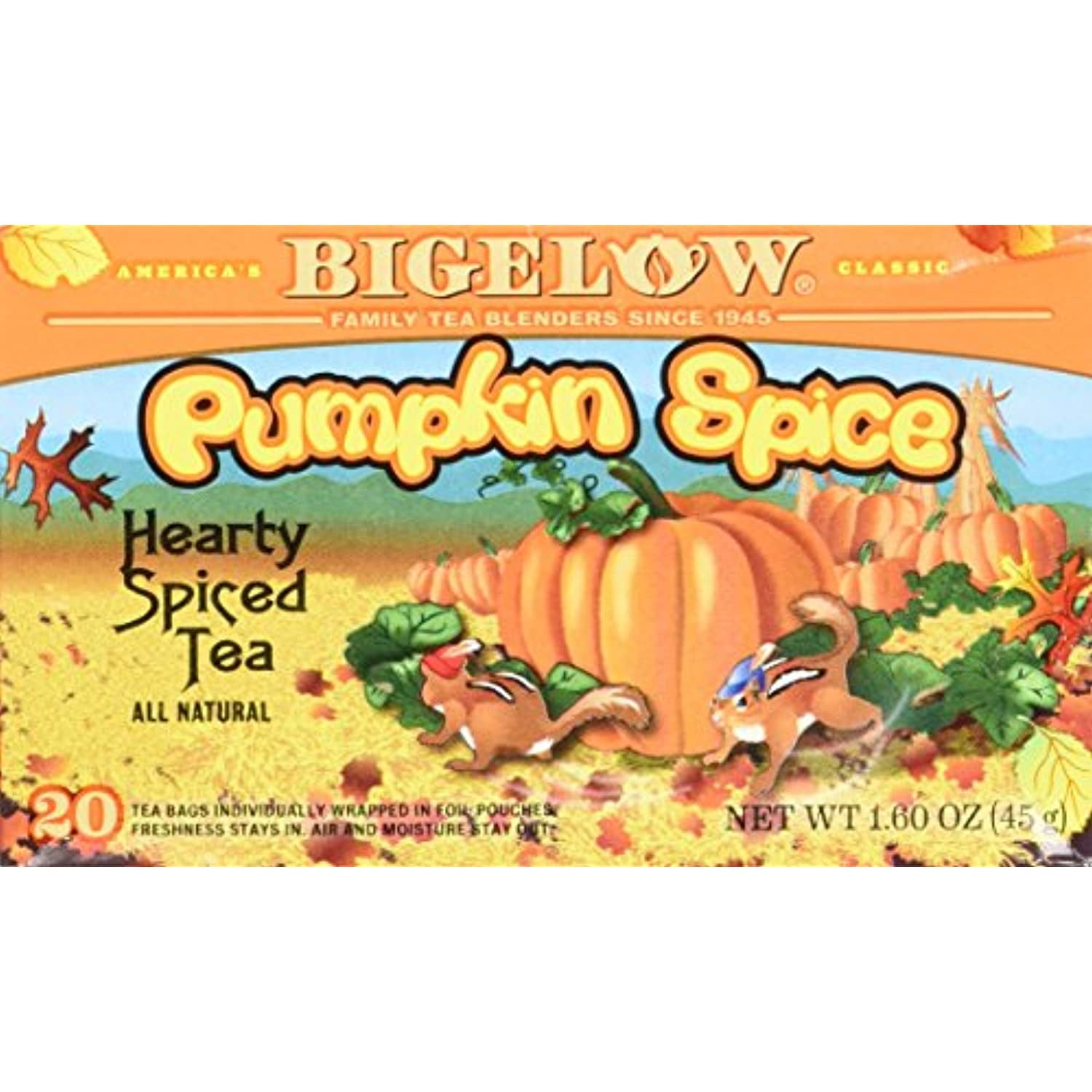 Bigelow Pumpkin Spice Tea, 20 Bags (Pack Of 3) - Walmart.com