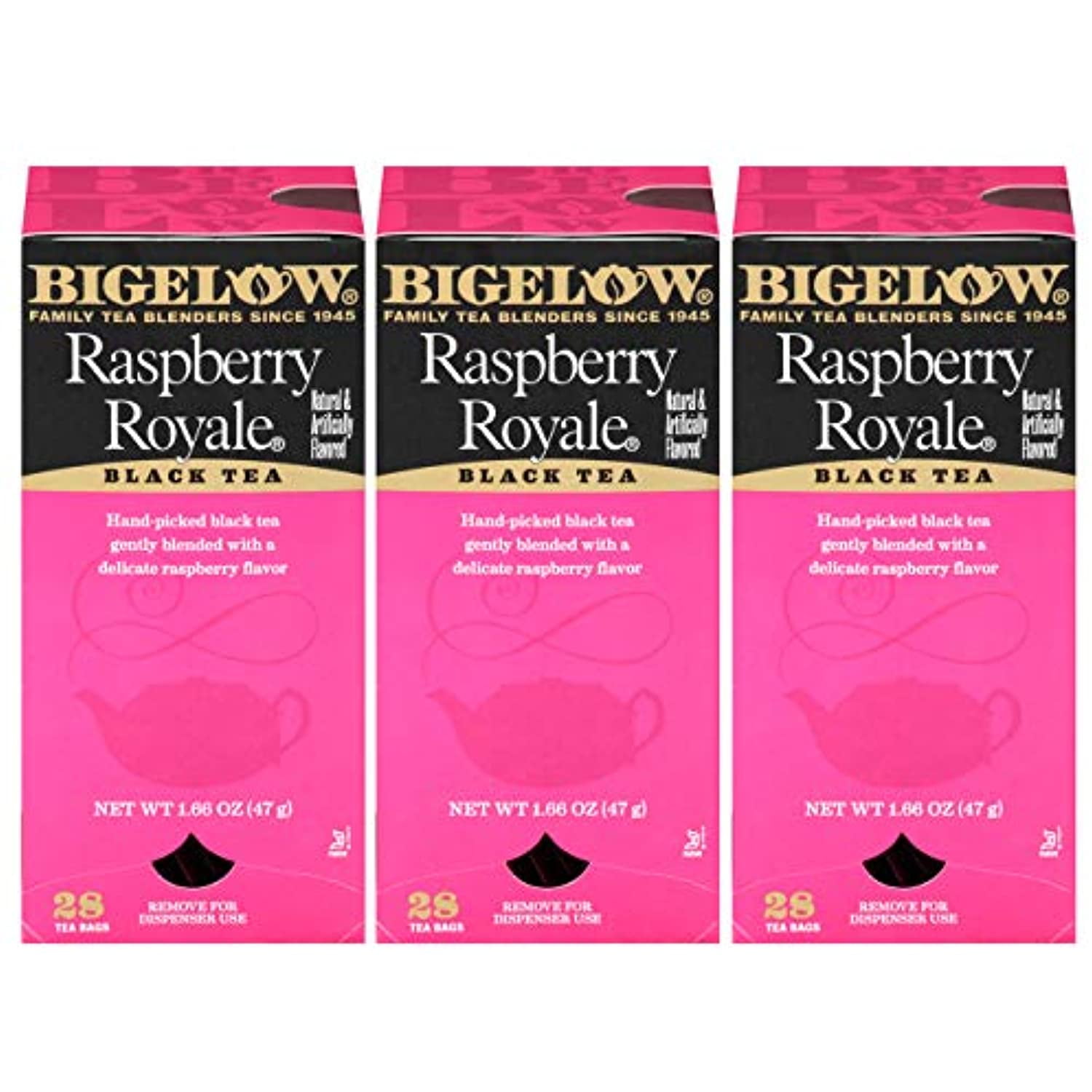 Bigelow Raspberry Royale Tea Bags 28-Count Box (Pack Of 3) Black Tea ...