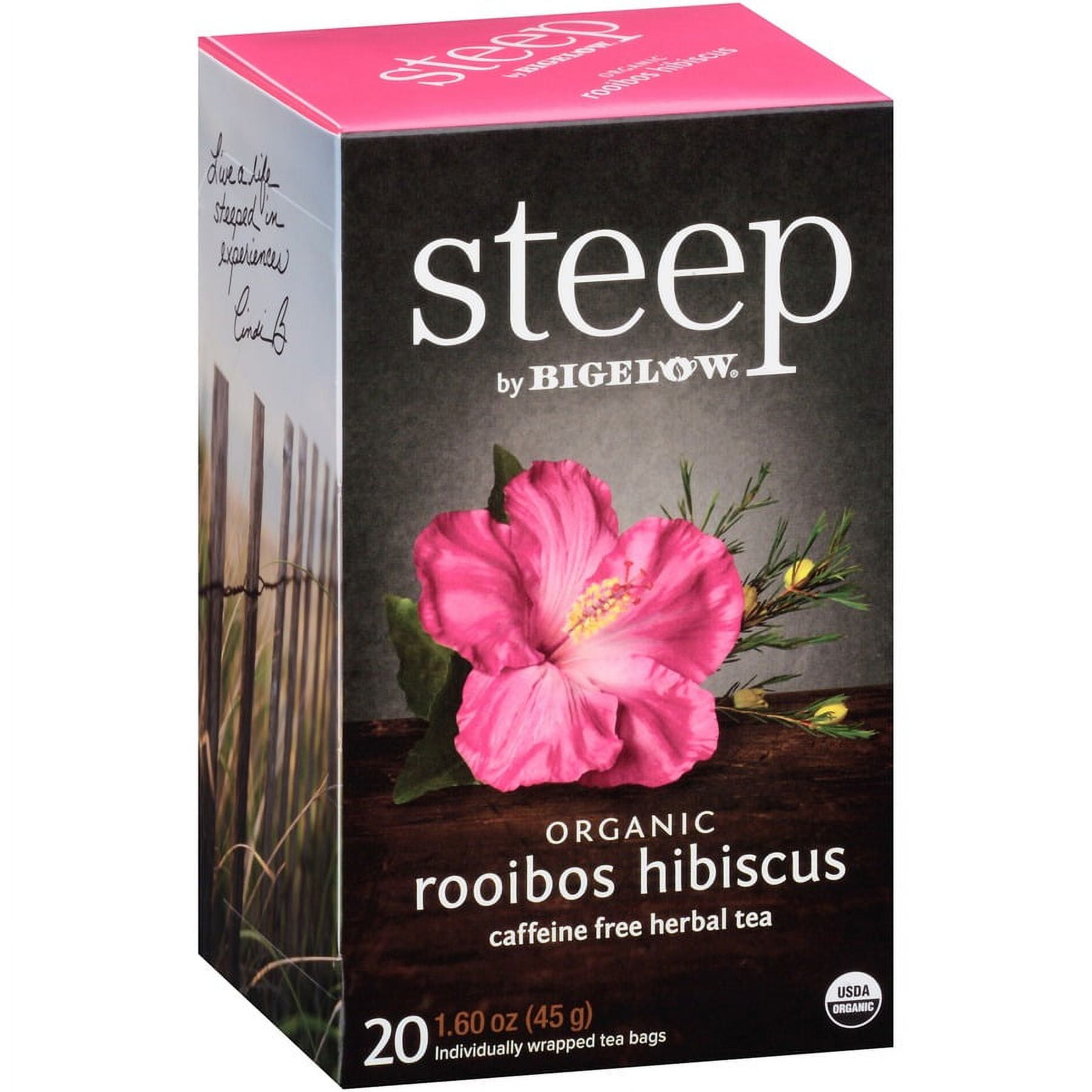 Bigelow Rooibos Hibiscus Herbal Tea Tea Bag - 1.6 oz - 20 Teabag - 20 ...