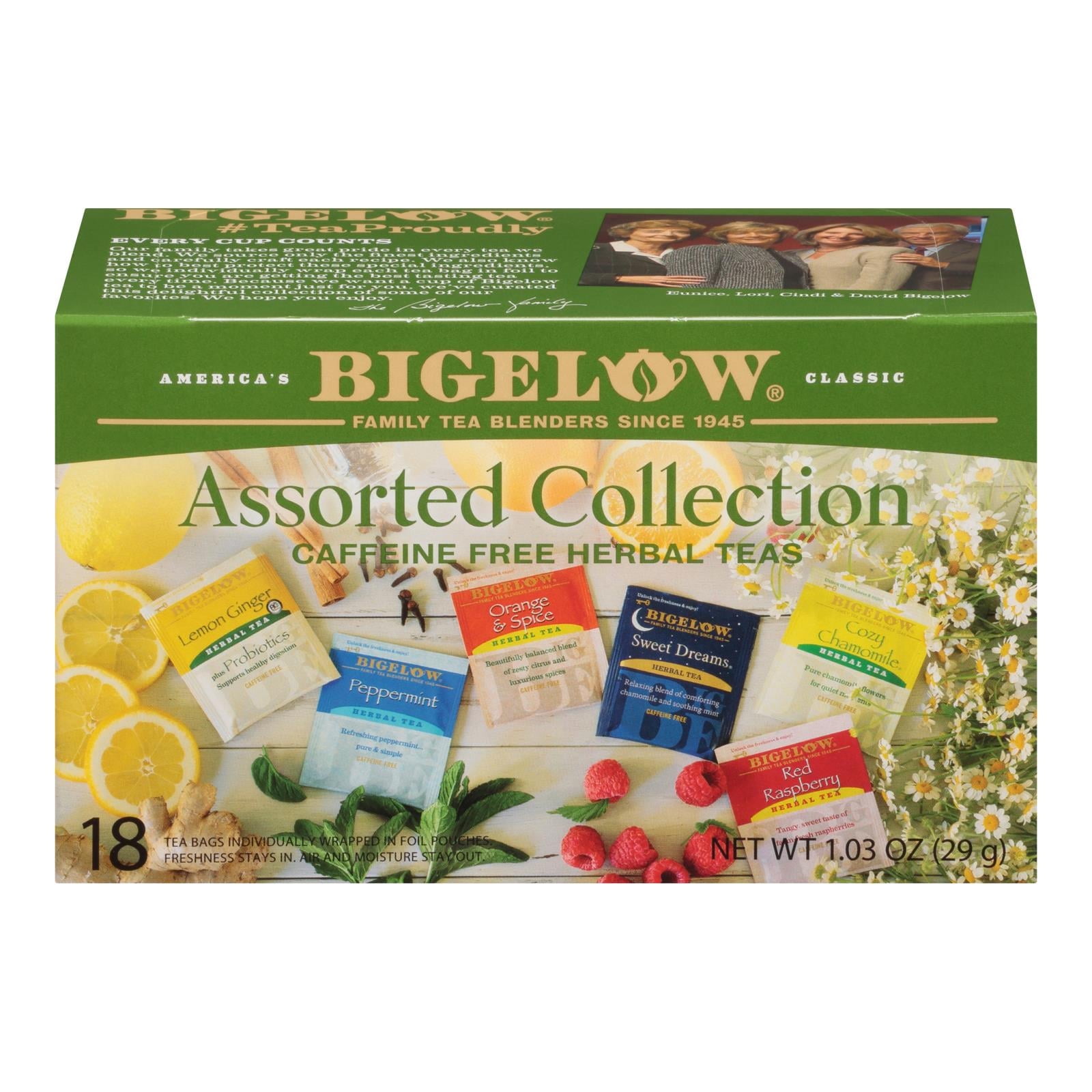 Bigelow Tea Assorted Herb Tea - Case of 6 - 18 BAG - Walmart.com