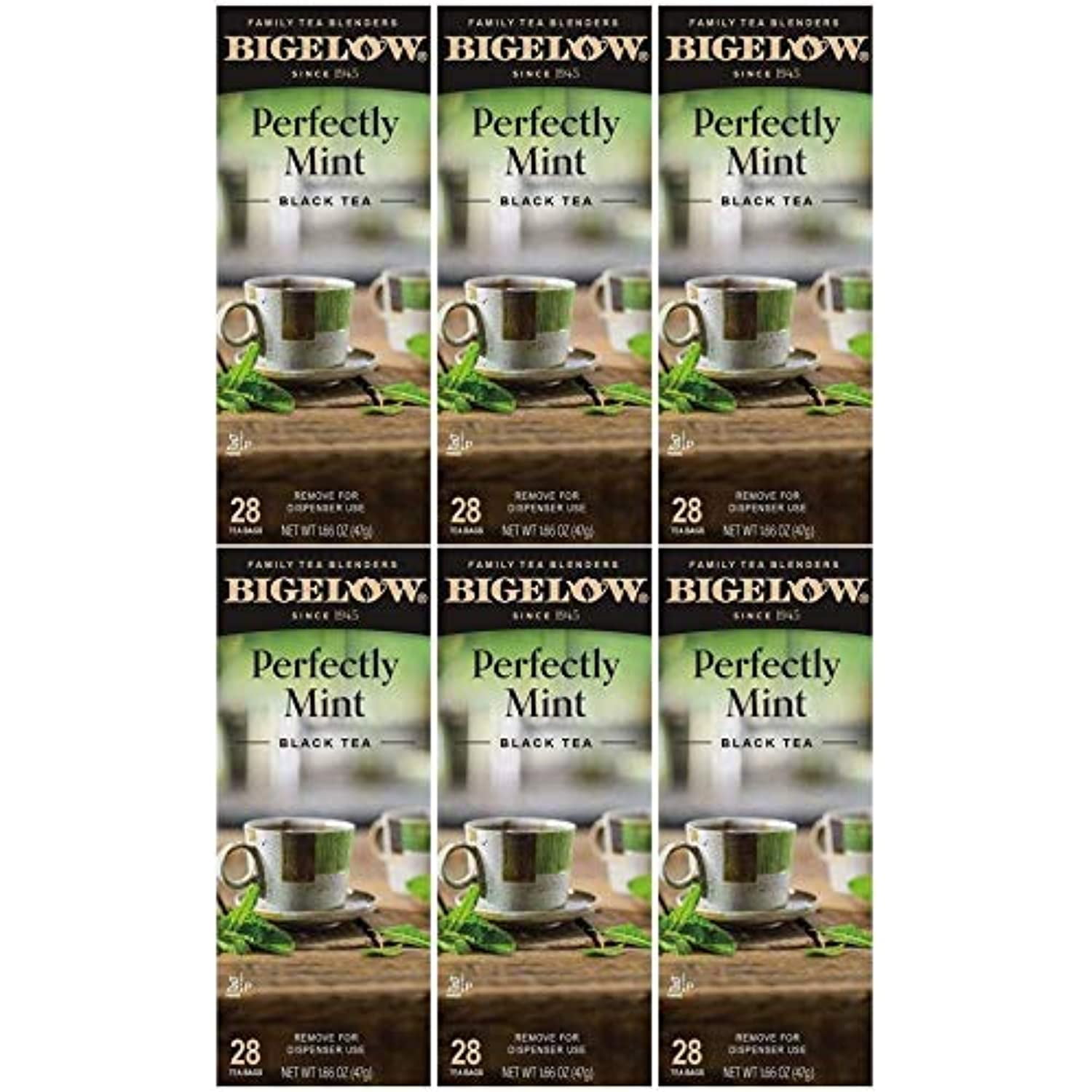 Bigelow Tea Bags, Plantation Mint, 28-Count Boxes (Pack Of 6) - Walmart.com
