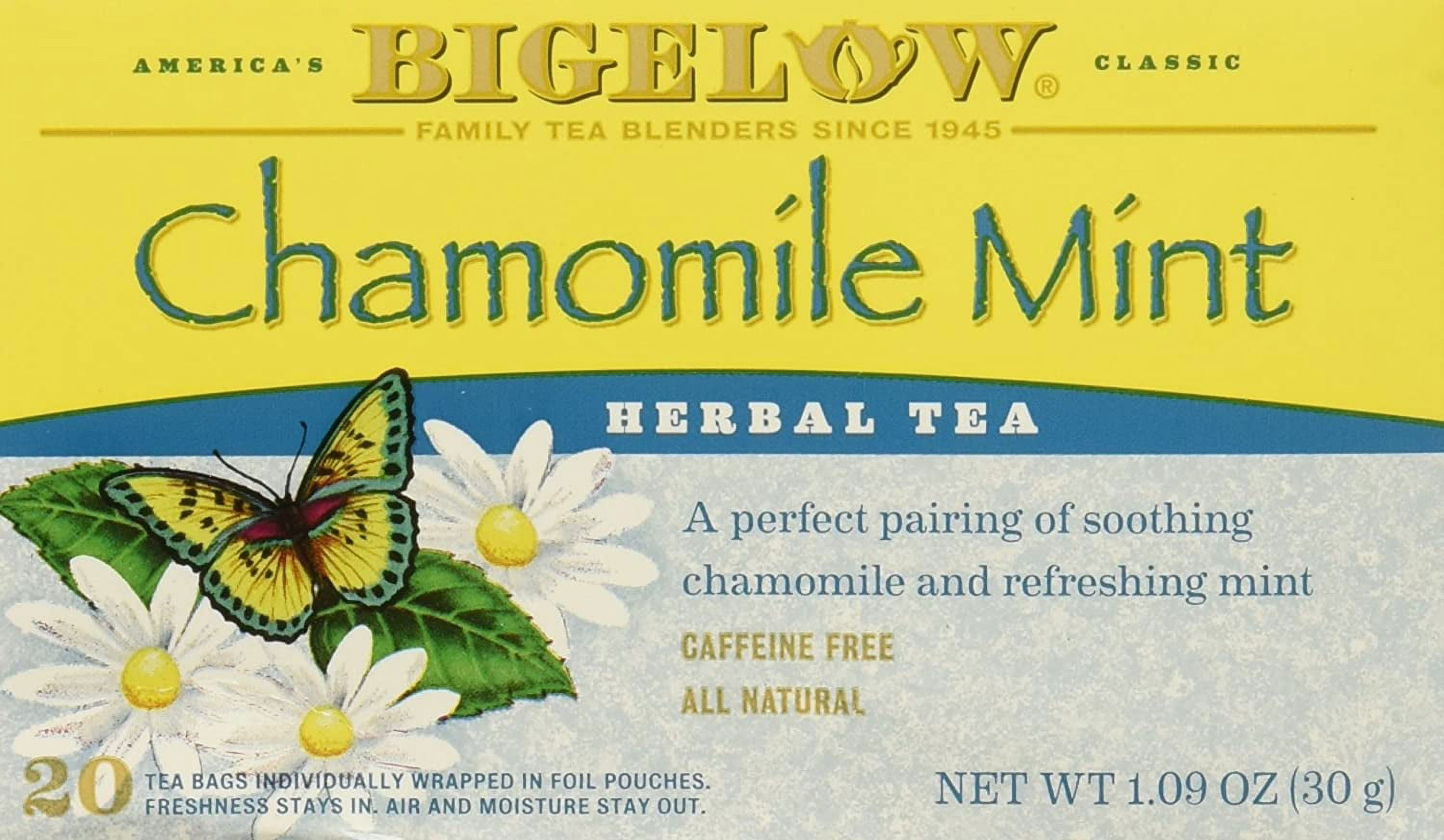 Bigelow Tea Chamomile Mint 20 Bags (Pack of 3) - Walmart.com