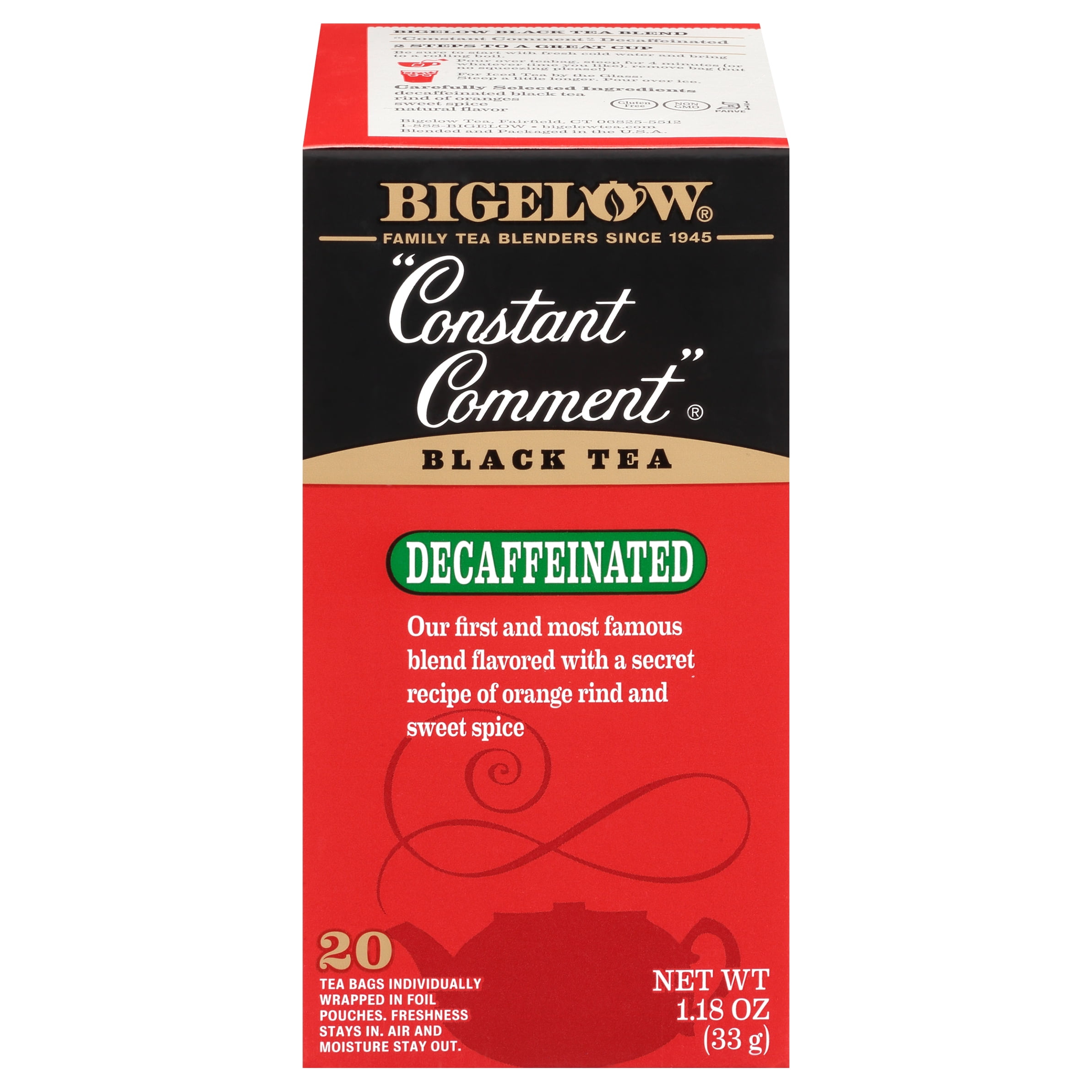 Bigelow Tea Constant Comment Decaffeinated 20 Bags 1.18 oz (Pack Of 12 ...