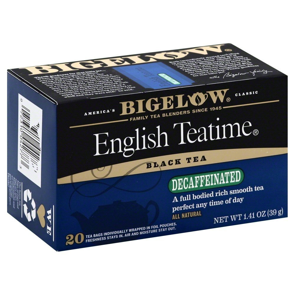 Bigelow Tea Decaffeinated TWE5 English Teatime Black Tea, Decaf Tea, 20 ...