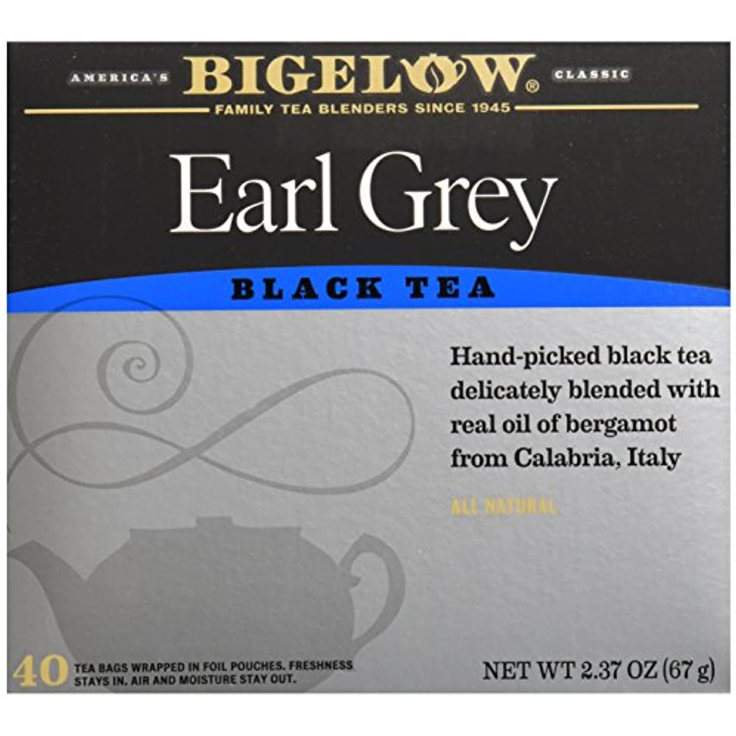 Bigelow Tea Earl Grey Tea Flavored with Natural Bergamot 40 Ct ...