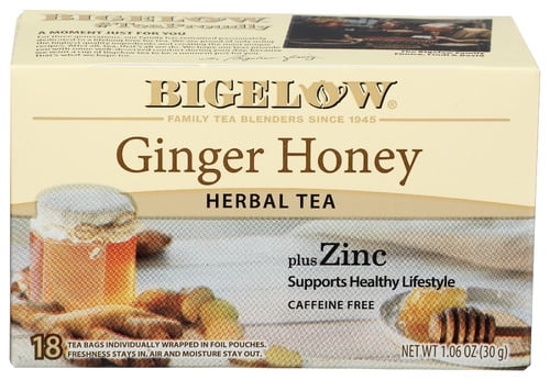 Bigelow Ginger Honey Zinc Tea 1.06 oz (12 Pack) for Breakroom - Walmart ...