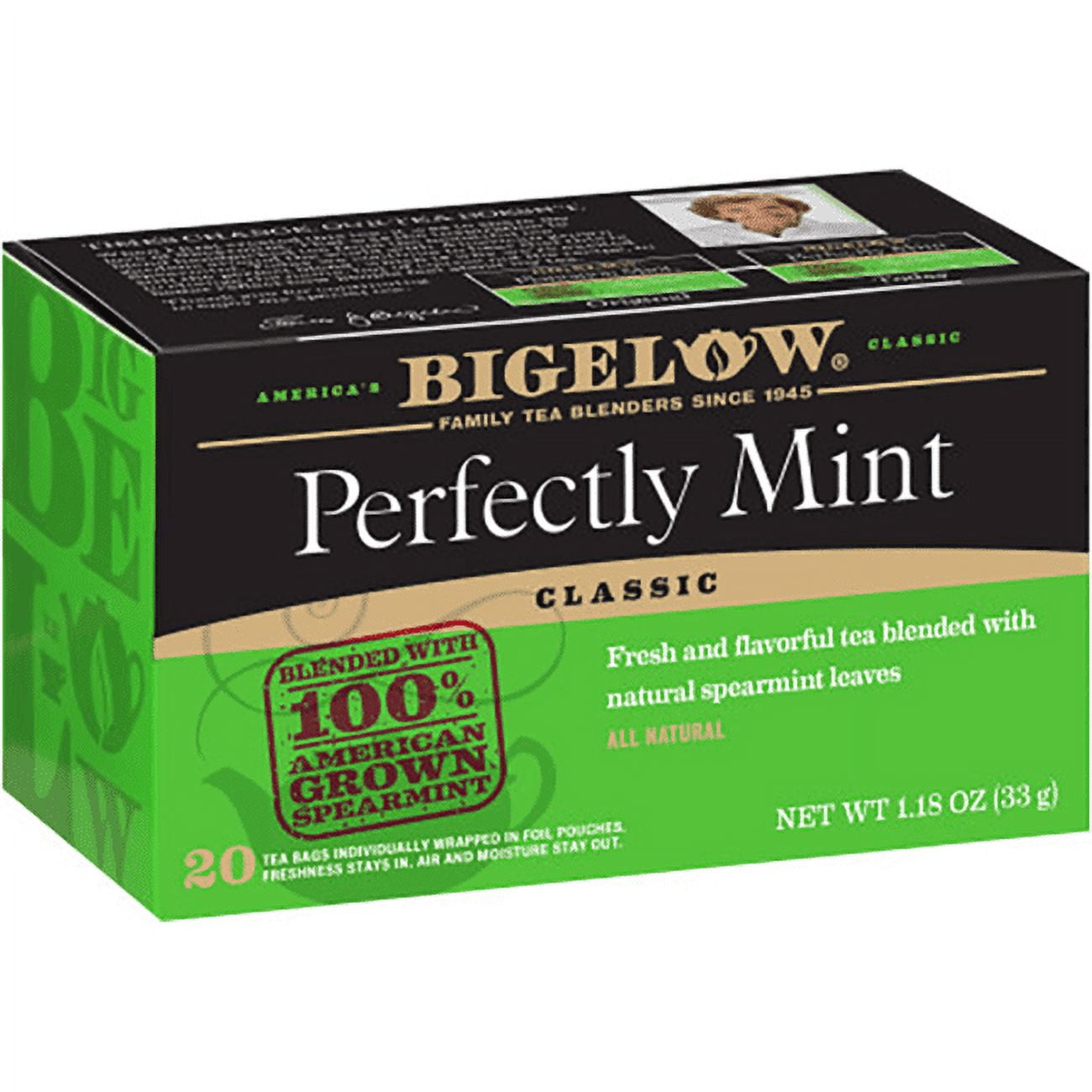 Bigelow Tea Perfectly Mint Tea 20 Bag (Pack of 4) - Walmart.com