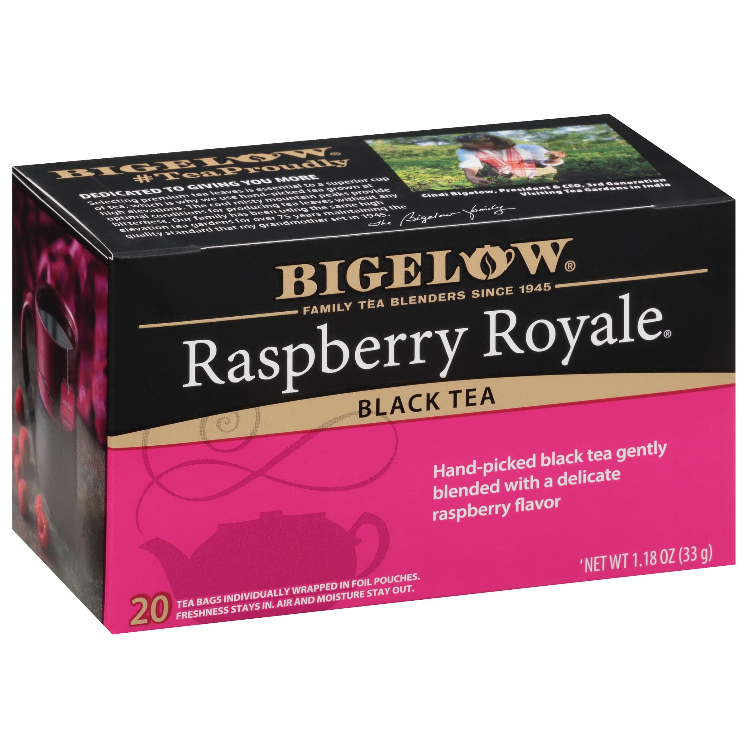 Bigelow Tea Raspberry Royale Black Tea, Caffeinated Tea with Raspberry ...