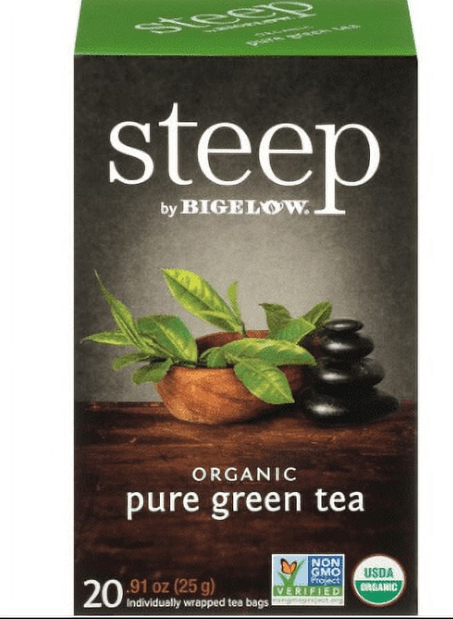 Bigelow Tea Steep Organic Pure Green Decaf Tea - 20 Tea Bags Pack of 3 ...