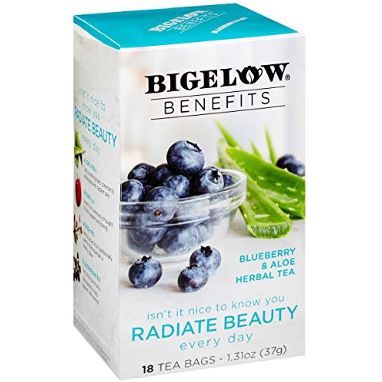 Bigelow Tea Tea - Blueberry Aloe Radiate Beauty - Case Of 6 - 18 Bag ...