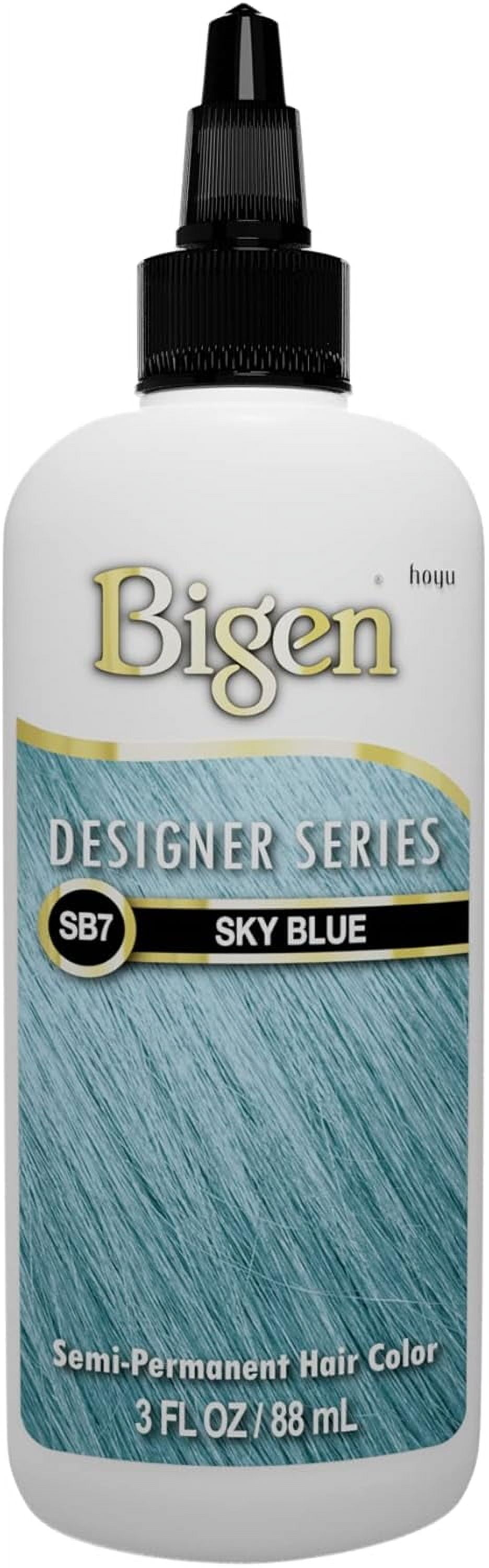 Bigen Designer Series Semi-Permanent Hair Color, SB7 Sky Blue, 3 oz ...