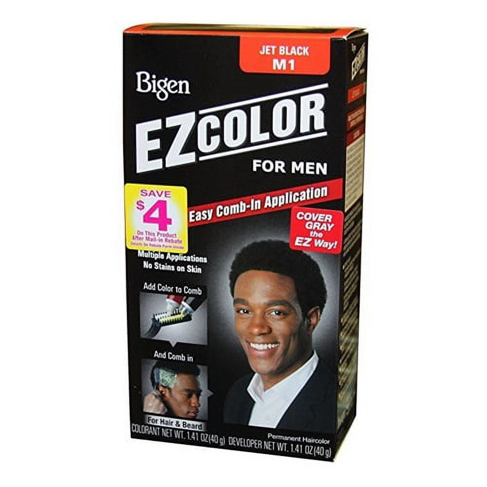 Bigen EZ Color Permanent Hair Color for Men Jet Black Kit, 1 Ea ...