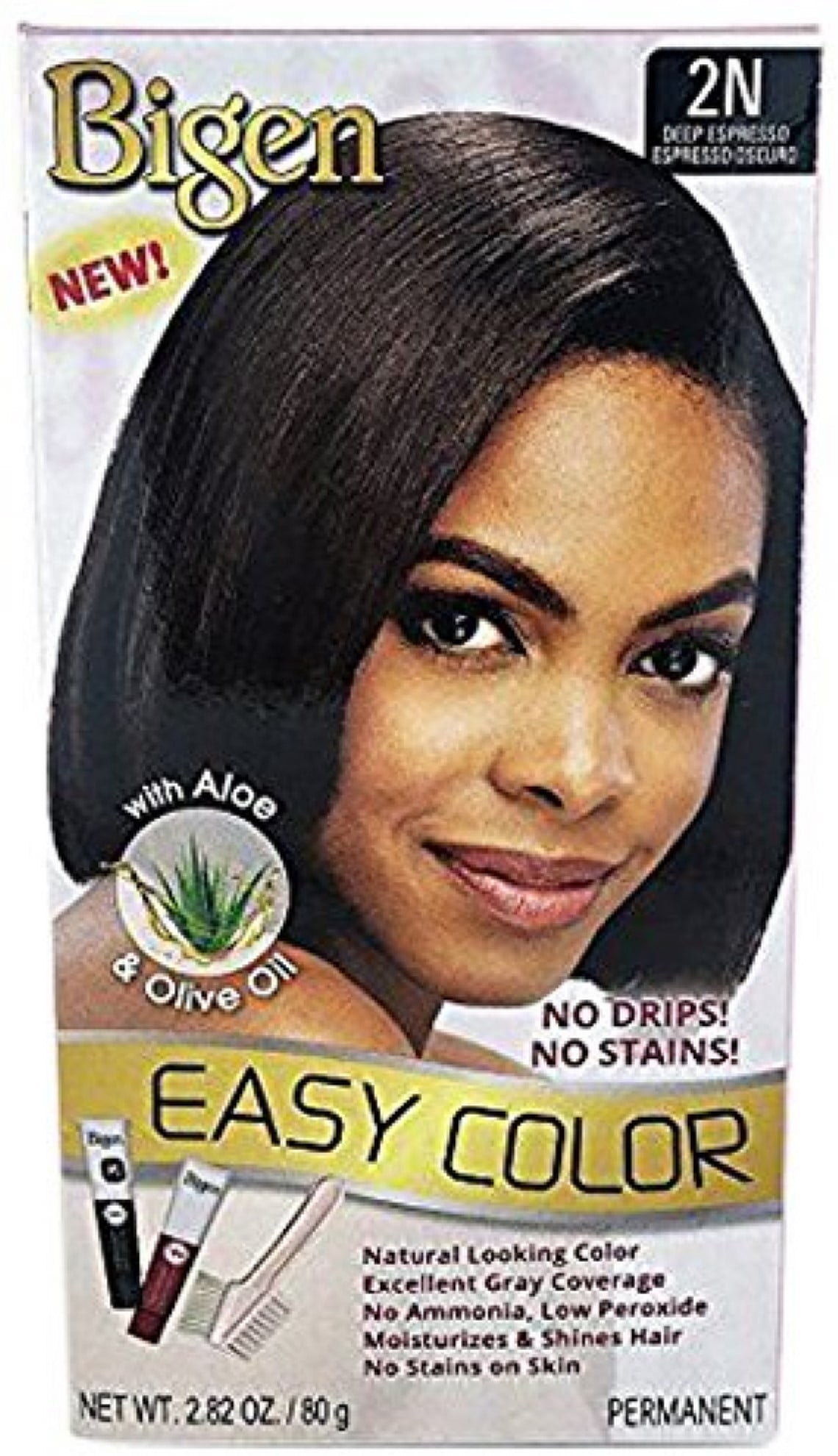 Bigen Easy Permanent Hair Dye with Aloe & Olive Oil, Deep Espresso 3 oz ...