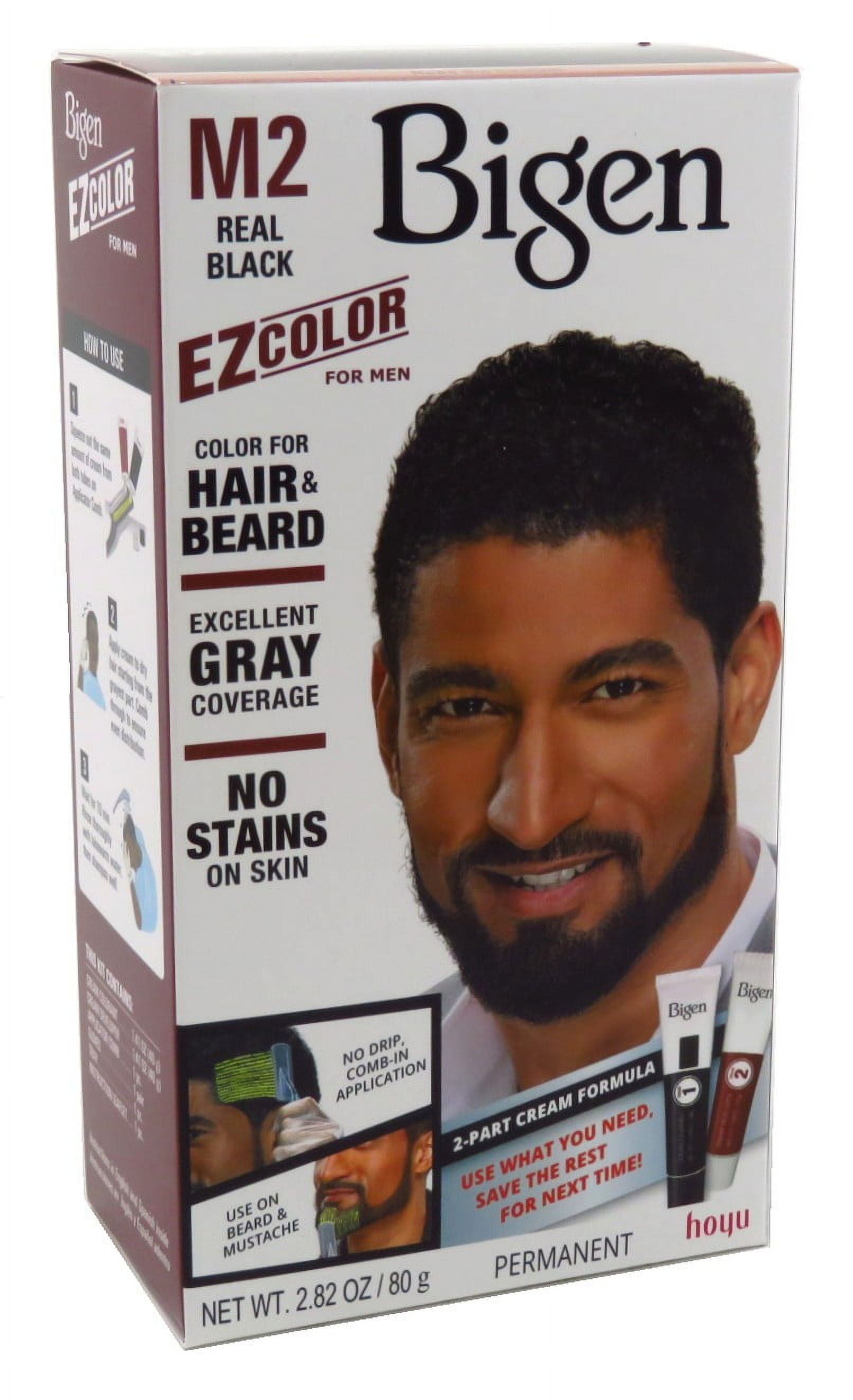 Bigen Ez Color For Men M2 Real Black Kit (Pack of 3) - Walmart.com