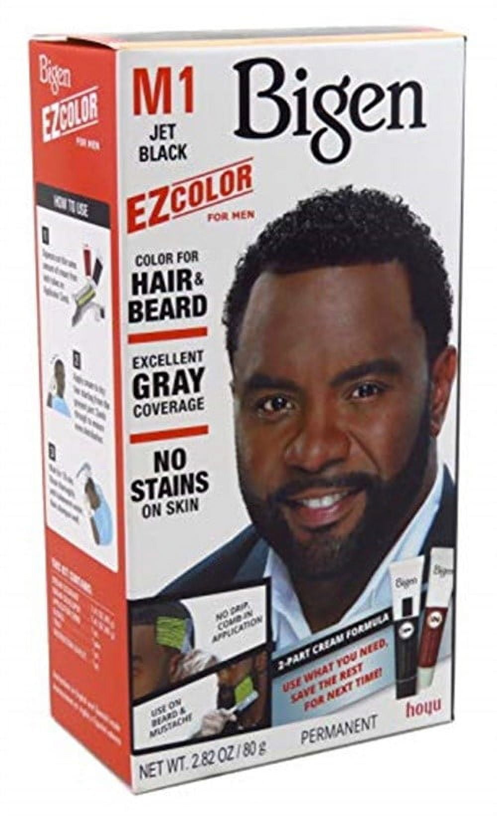 Bigen Ez Color for Men Jet Black Kit | Color For Hair & Beard | No ...