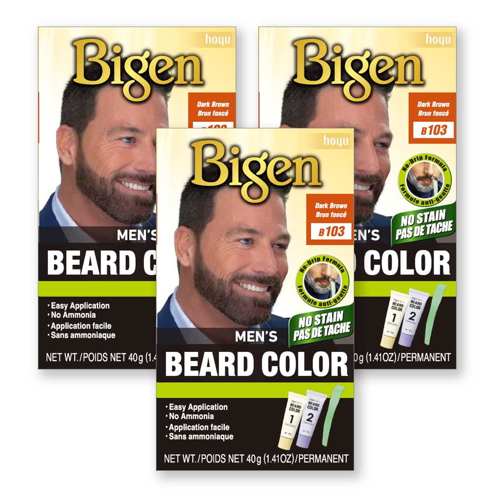Bigen Men’s Beard Color 103 Dark Brown - 3 Pack - Walmart.com