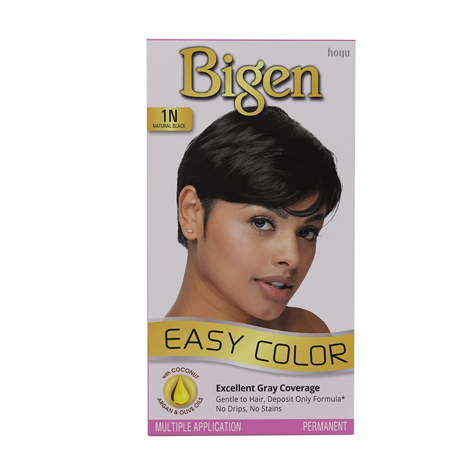 Bigen Permanent Easy Color #1N Natural Black Kit With Aloe & Olive Oil ...