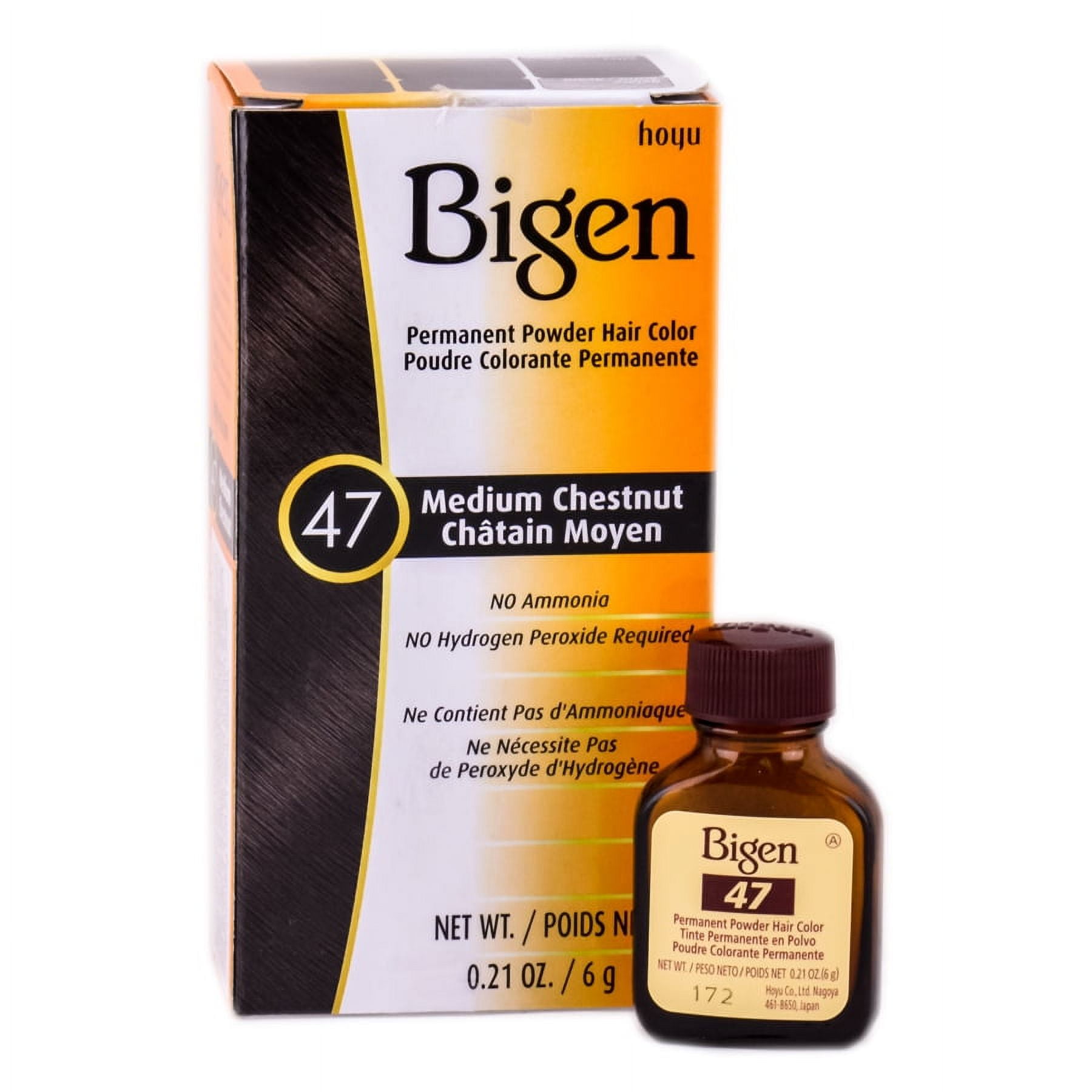 Bigen Permanent Hair Color Powder, Medium Chestnut 47, 0.21 oz ...