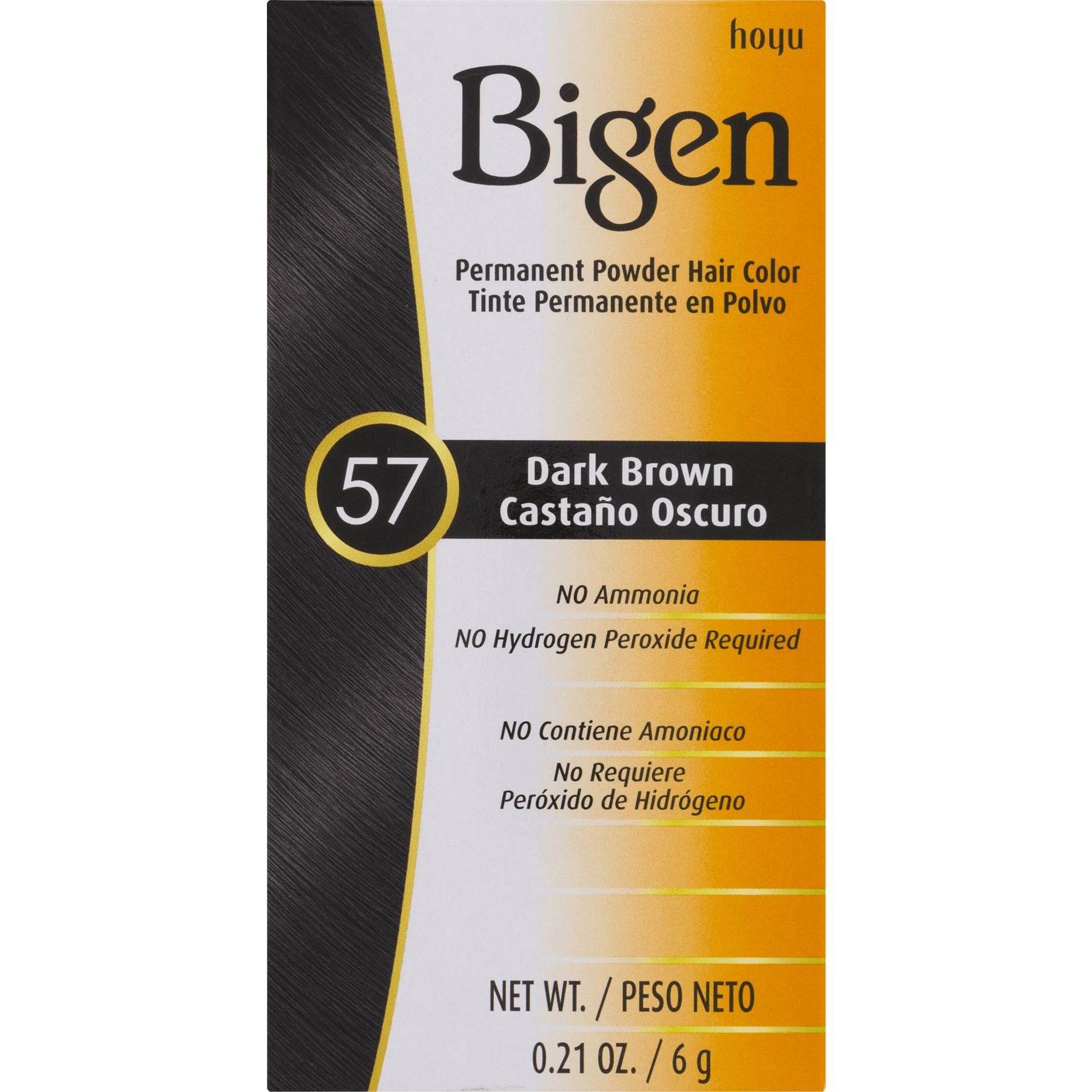 Bigen Permanent Powder Dark Brown 57 Hair Color, .21 oz, Unisex ...
