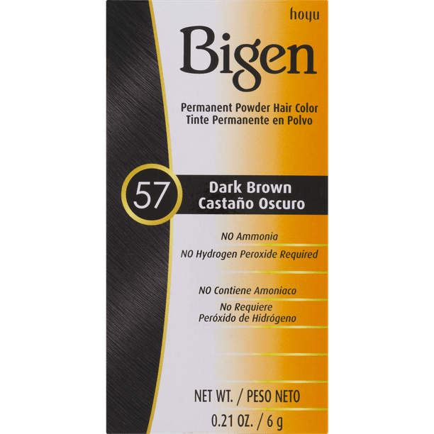 Bigen Permanent Powder Dark Brown 57 Hair Color, .21 oz., Unisex, Adult ...