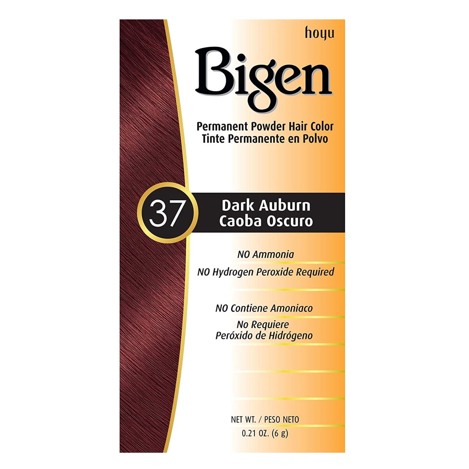 Bigen Permanent Powder Hair Color 37 Dark Auburn 0.21 Oz.,Pack of 2 ...