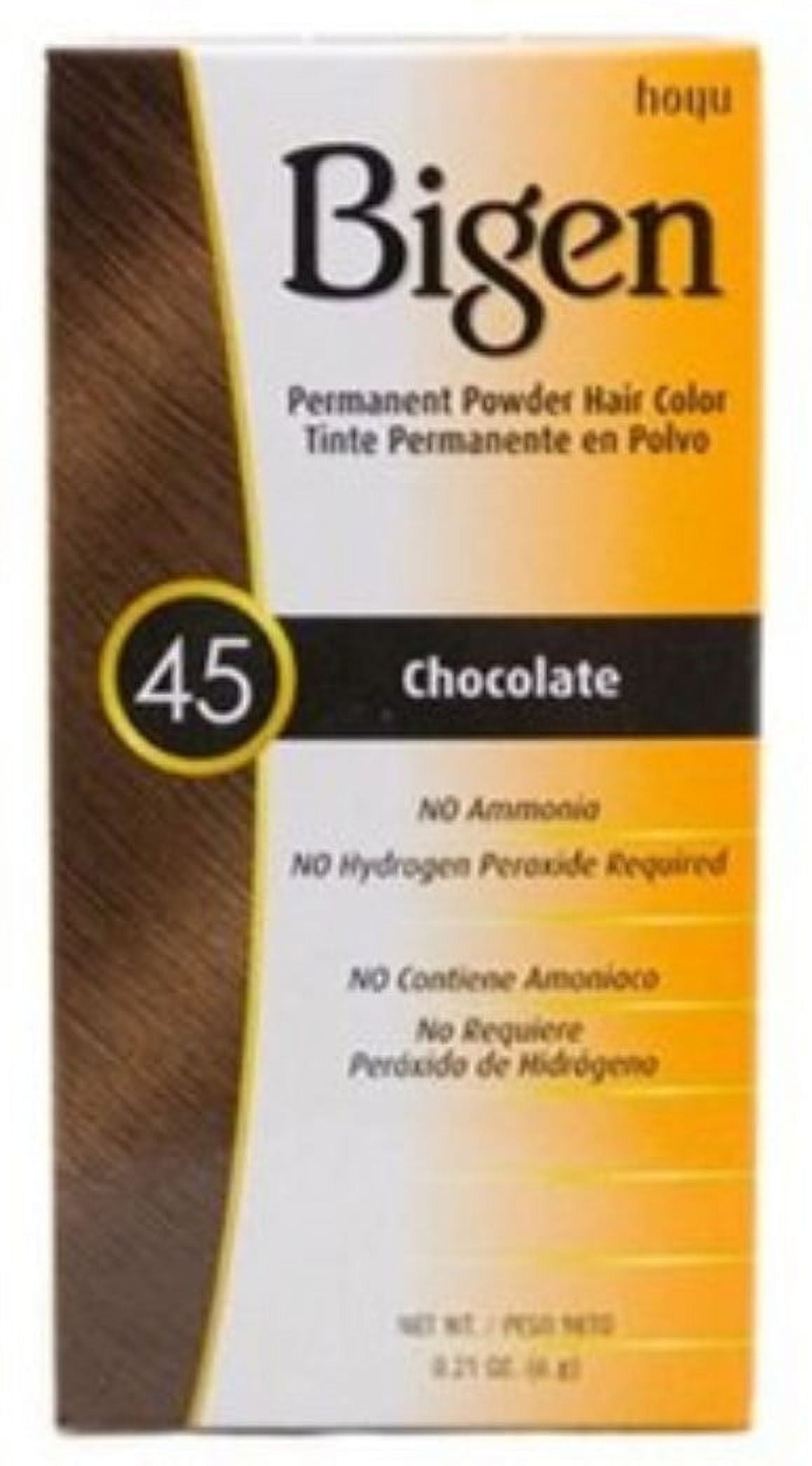 Bigen Permanent Powder Hair Color, Chocolate - Ammonia-Free, Long ...