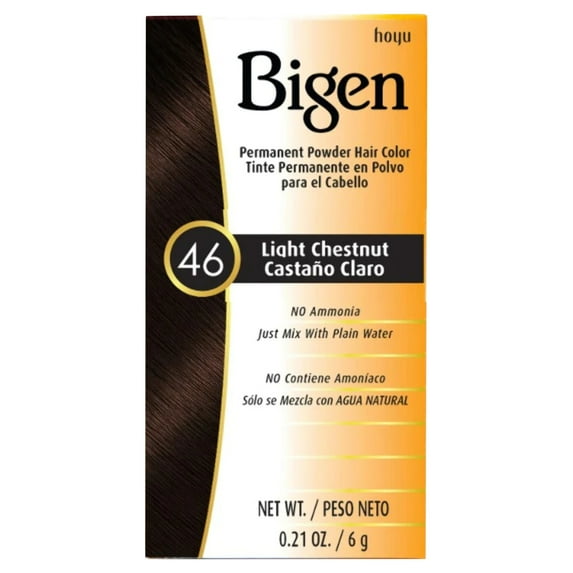 Bigen Natural Dye: Permanent Powder Hair Color 46 Light Chestnut - Grey ...
