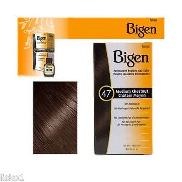 Bigen Permanent Powder Hair Color #47 MED. CHESTNUT 0.21oz. - Walmart.com