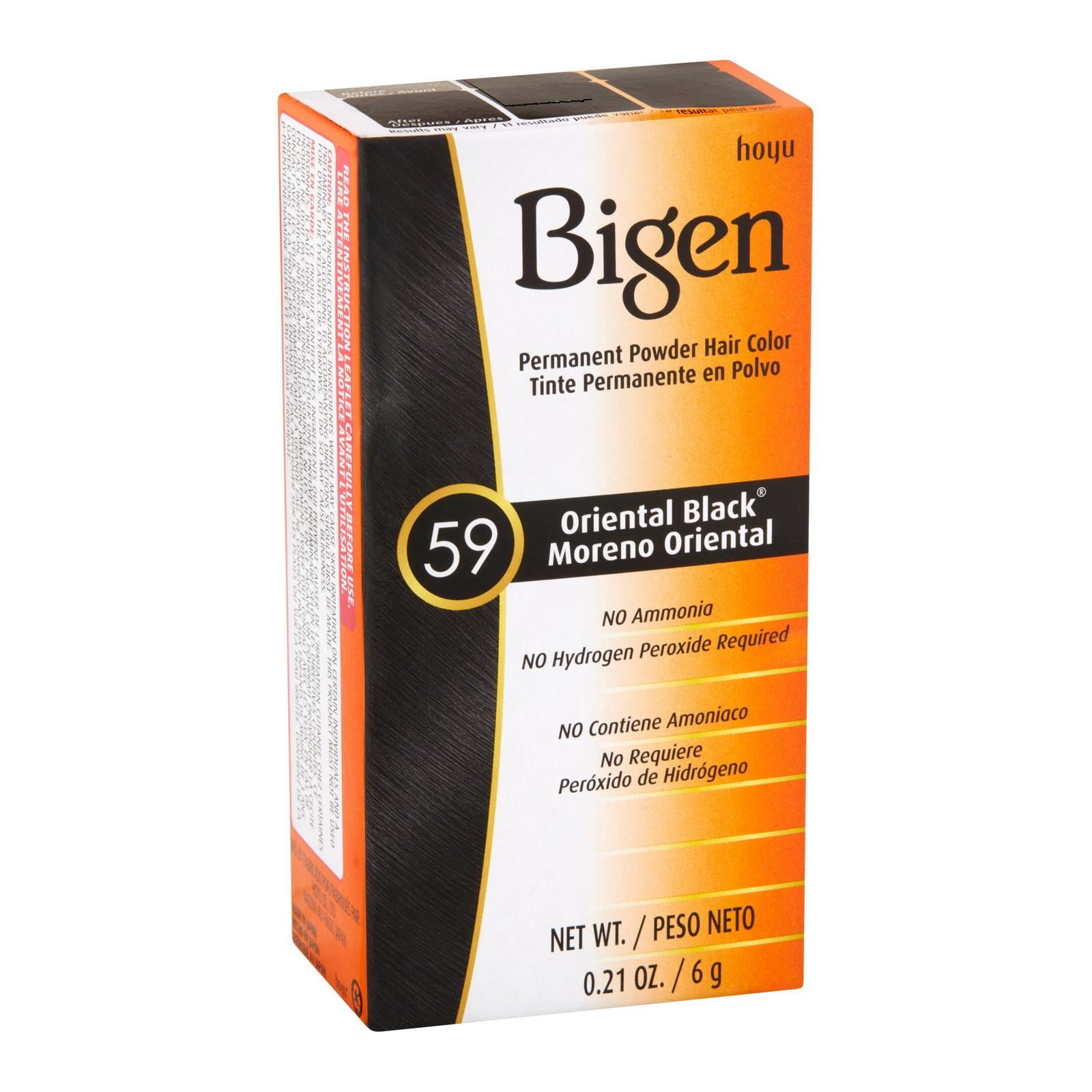 Bigen Permanent Powder Hair Color 59 Oriental Black 0.21 Oz. - Walmart.com