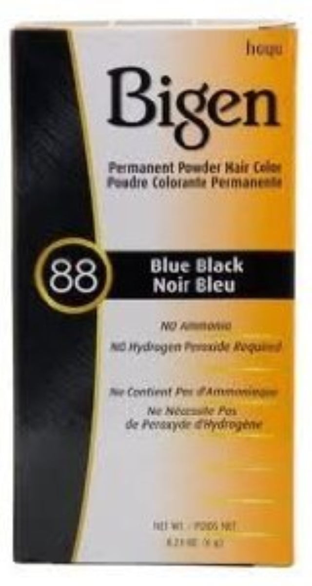 Bigen Permanent Powder Hair Color 88 Blue Black 1 ea (Pack of 3 ...