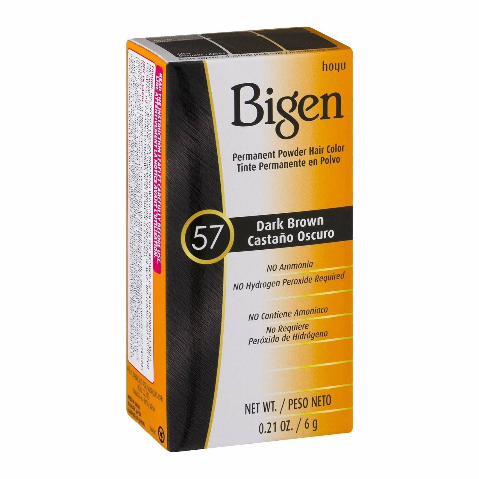 Bigen Permanent Powder Hair No Ammonia Color 57 Dark Brown 1 Count 0.21 ...