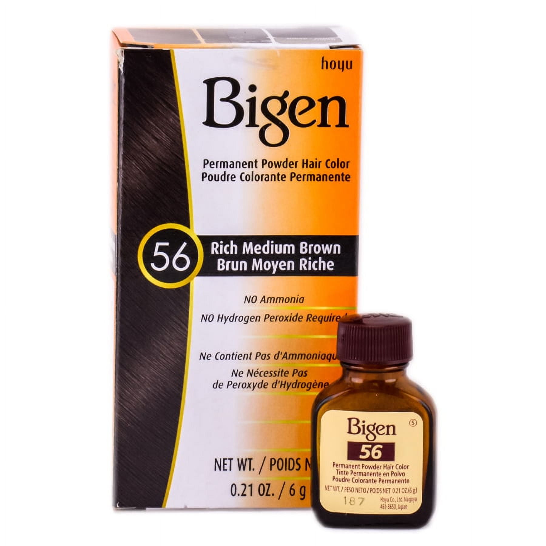 Bigen Permanent Powder Haircolor (Color : Rich Medium Brown #56 ...