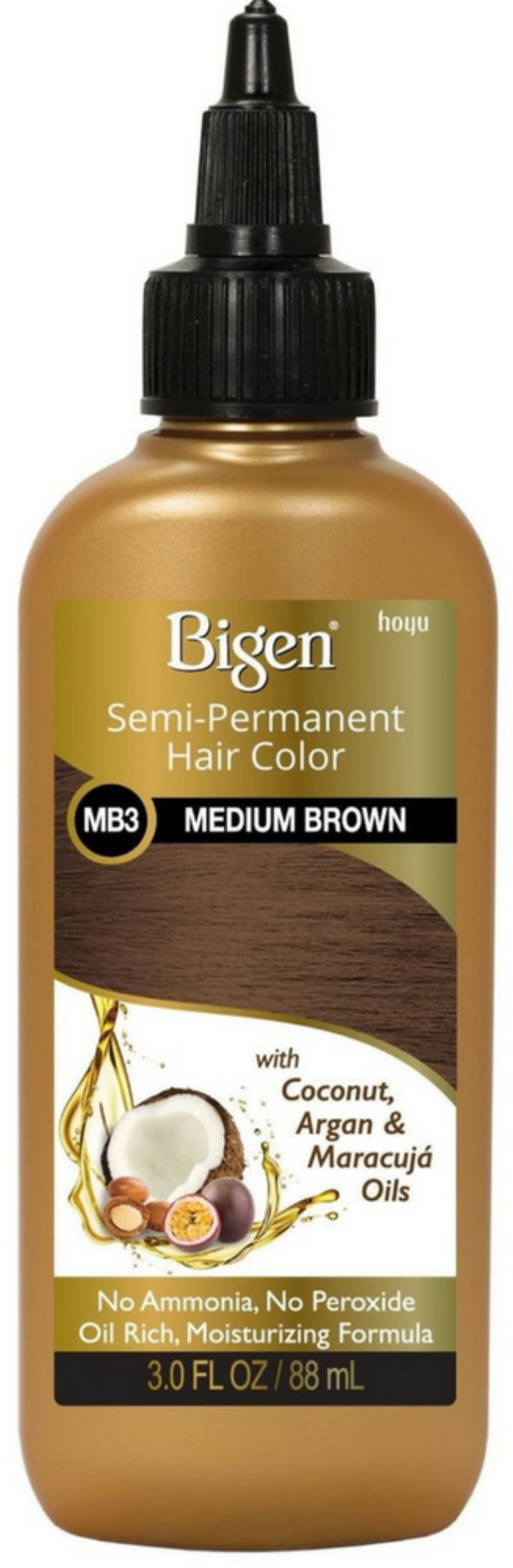 Bigen Semi Permanent Hair Color, #MB3 Medium Brown, 3 oz - (Pack of 3 ...