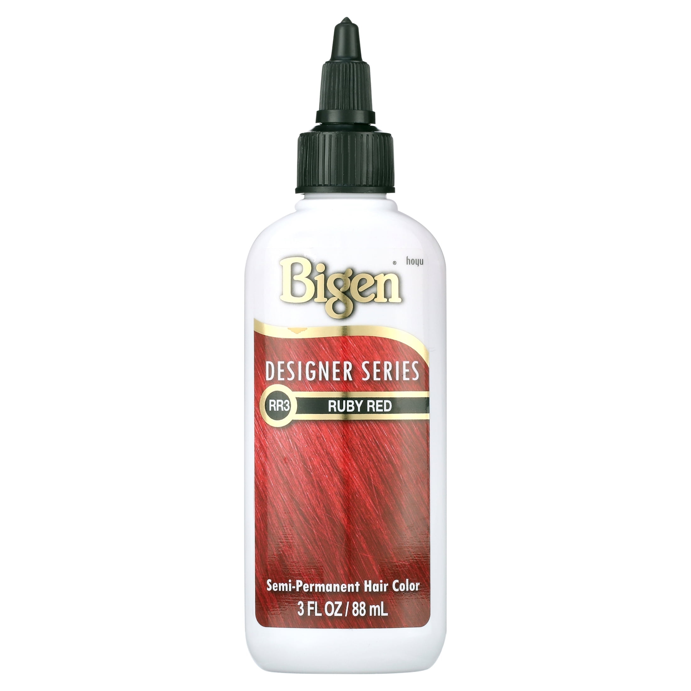 Bigen Semi Permanent Hair Color, RR3 Intense Ruby Red, 3 fl oz., Unisex ...