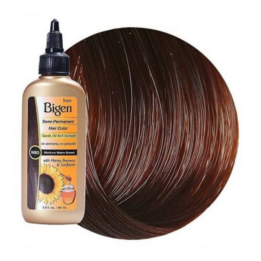 Bigen Semi Permanent Hair Color #WB3 Medium Warm Brown, 3 Oz, 2 Pack ...