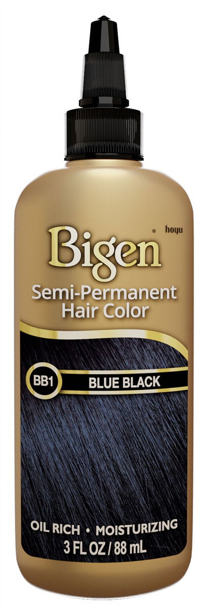 Bigen Semi-Permanent Haircolor #BB1 Blue Black 3oz (Pack of 2 ...