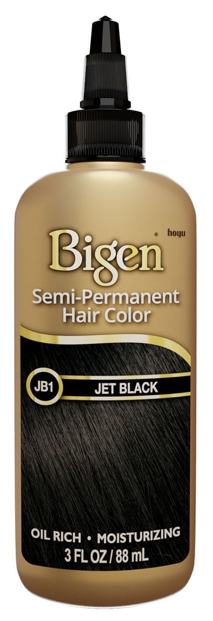 Bigen Semi-Permanent Haircolor #Jb1 Jet Black 3oz (Pack of 3) - Walmart.com