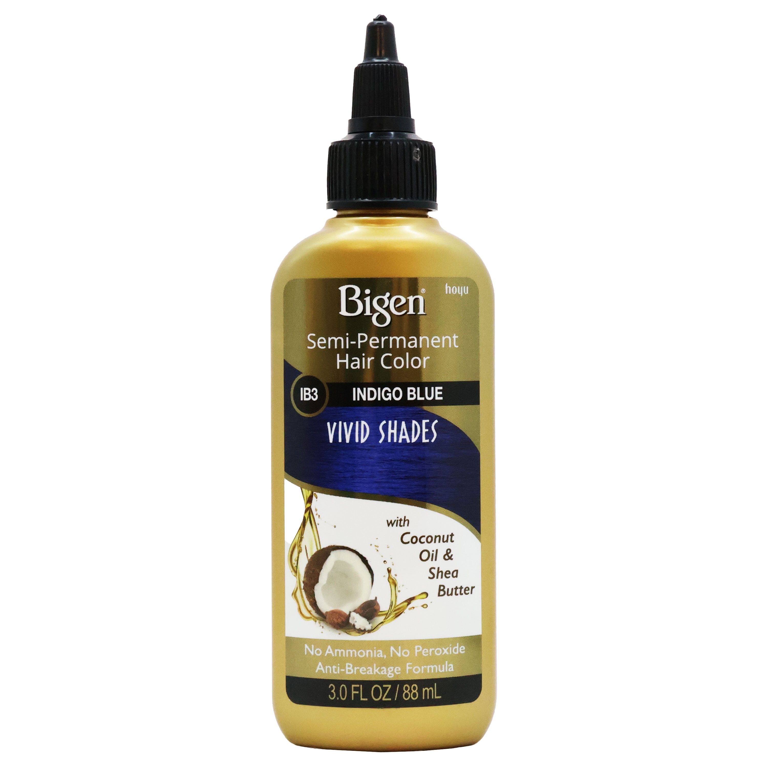 Bigen Semi Permanent Vivid Shades Hair Color IB3 Indigo Blue 3 Oz ...