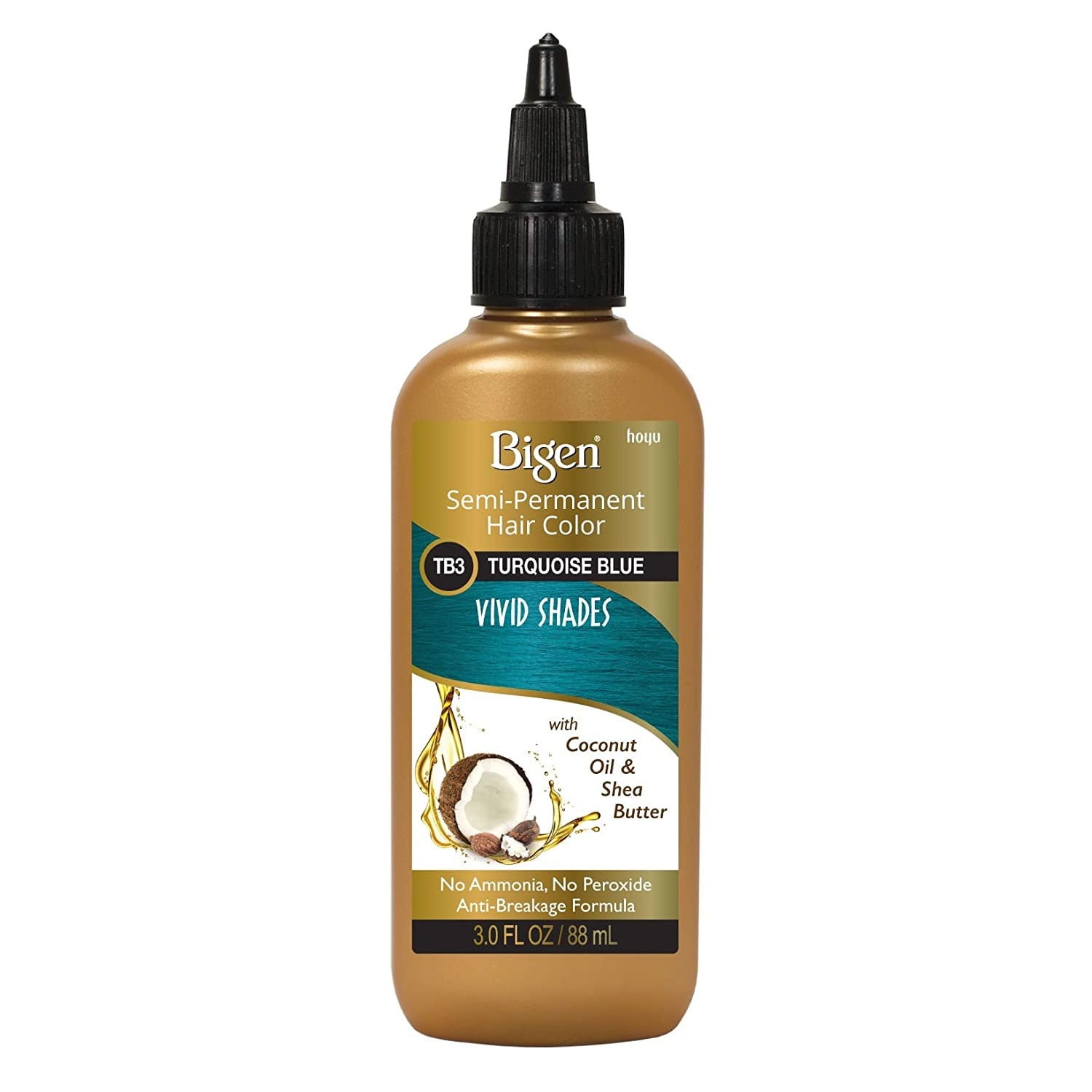 Bigen Semi Permanent Vivid Shades Hair Color TB3 Turquoise Blue 3 Oz ...