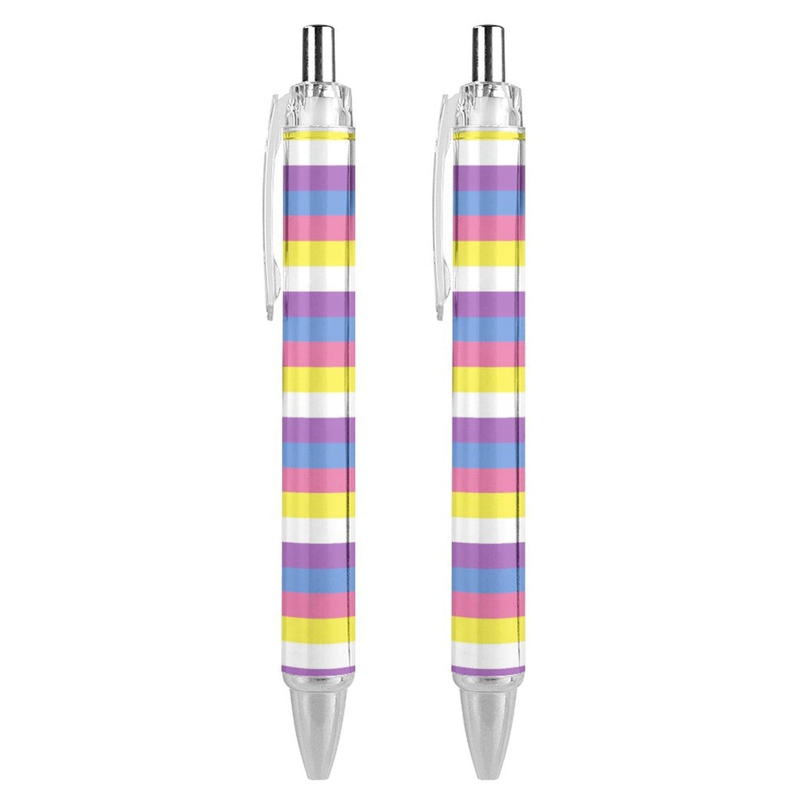 Bigender Flag LGBTQ Flag Ballpoint Pen Retractable Pens Black Writing ...