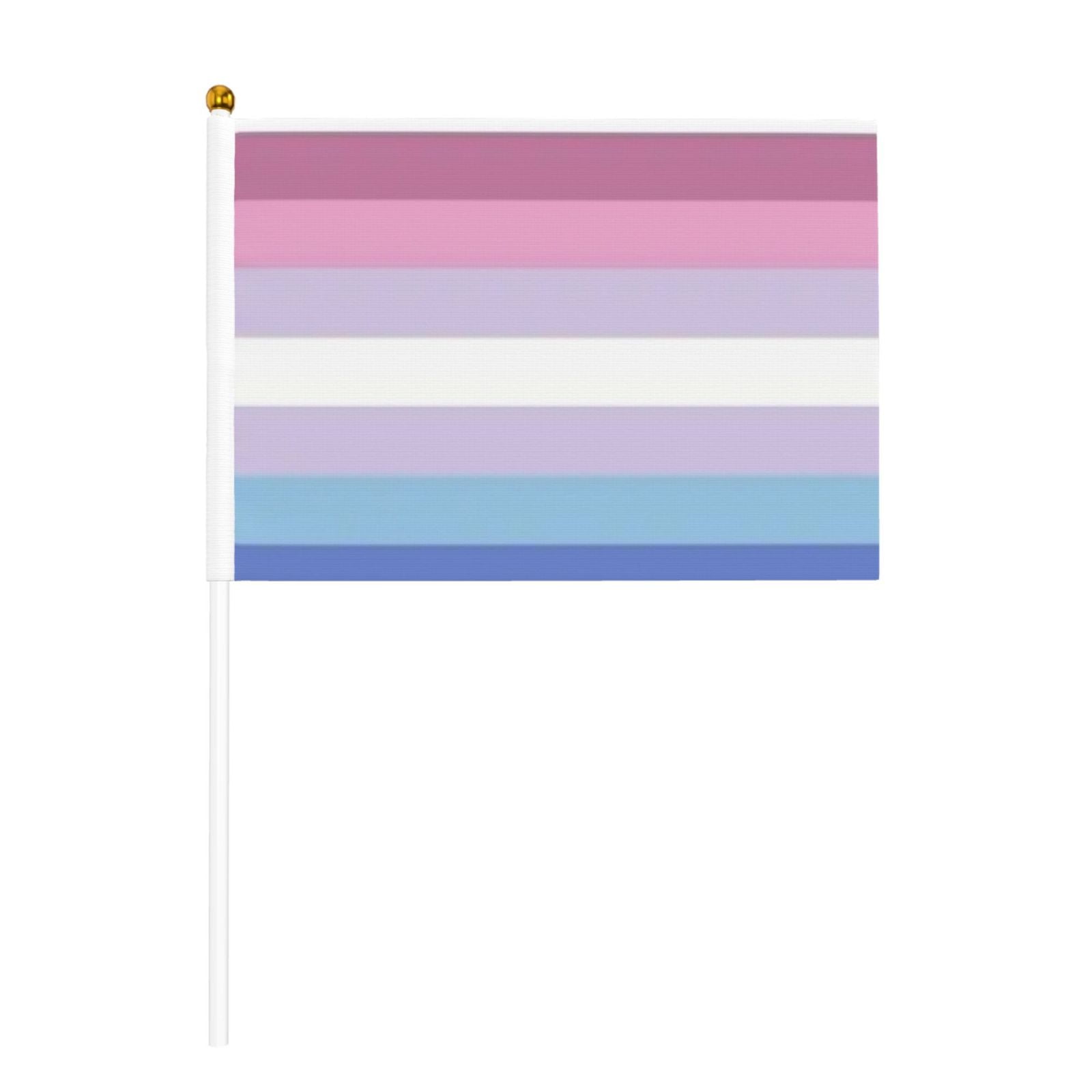 Bigender Pride Flag Lgbtq Flag Small Mini Hand Held Flags Small ...