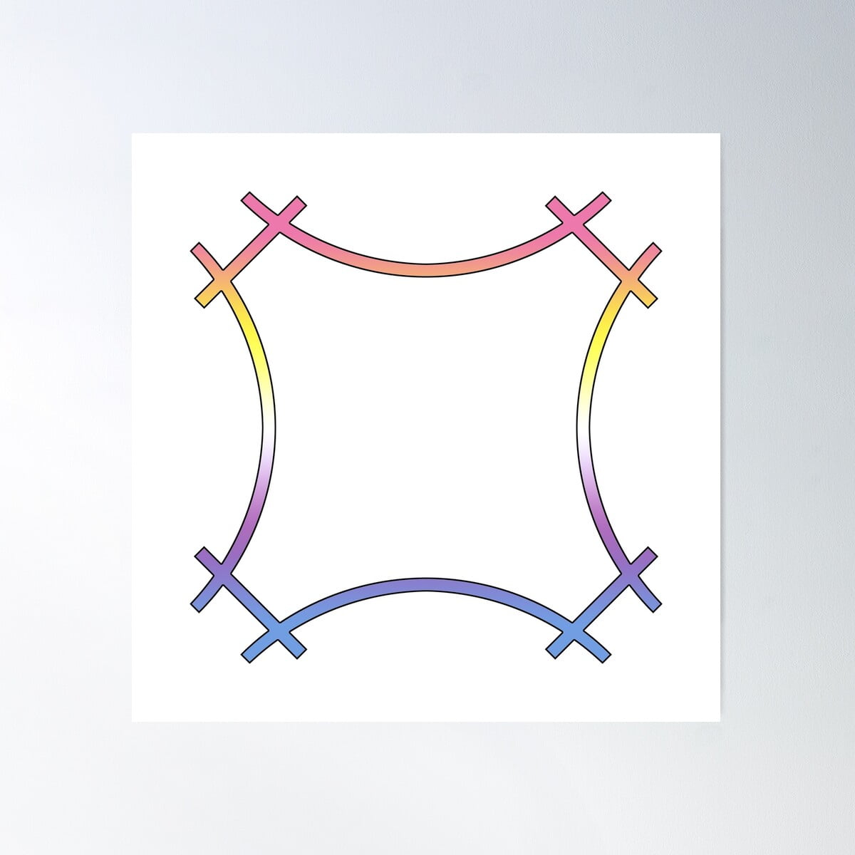 Bigender "Protected" Pride Sigil Poster Wall Art, Modern Wall Decor For ...