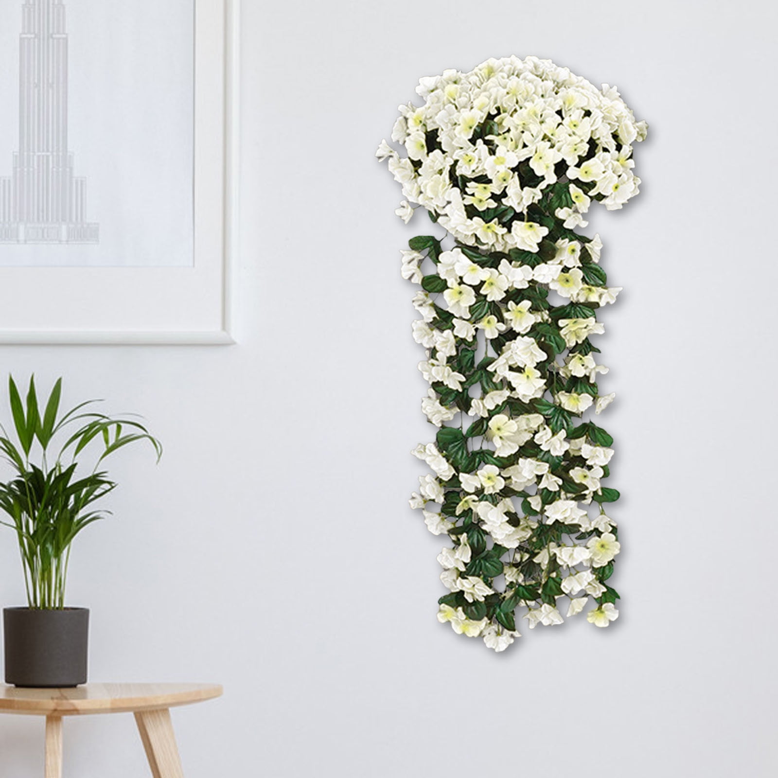 Bigersell Artificial Hanging Flowers Plants for Spring Outdoor Outside ...