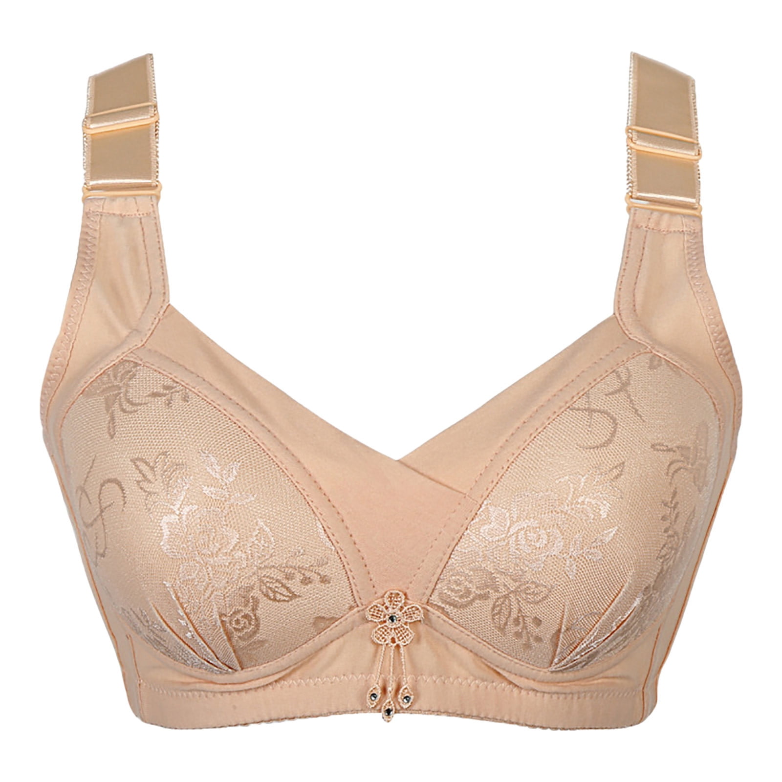 Bigersell Backless Bra Women Bra Wire Free Underwear 1 Piece Bra ...