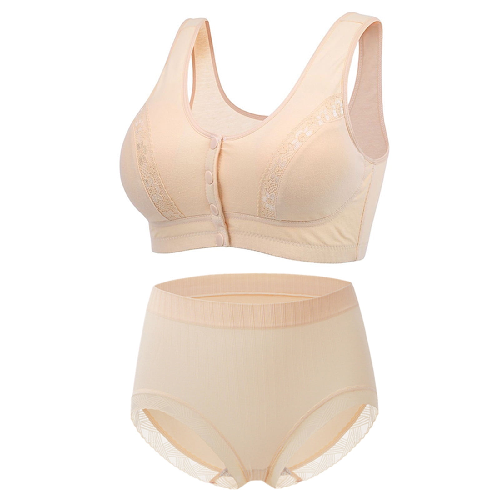 Bigersell Bra Sets for Women Push Up Front Closure Wireless Bras no ...