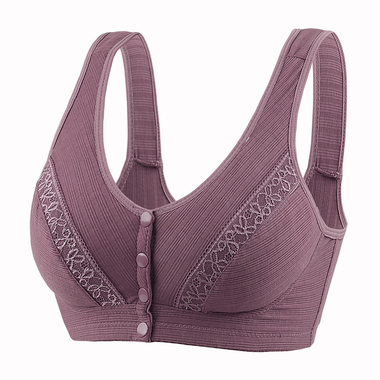 Bigersell Bras for Elderly Women Front Closure Sports Bras Push up ...
