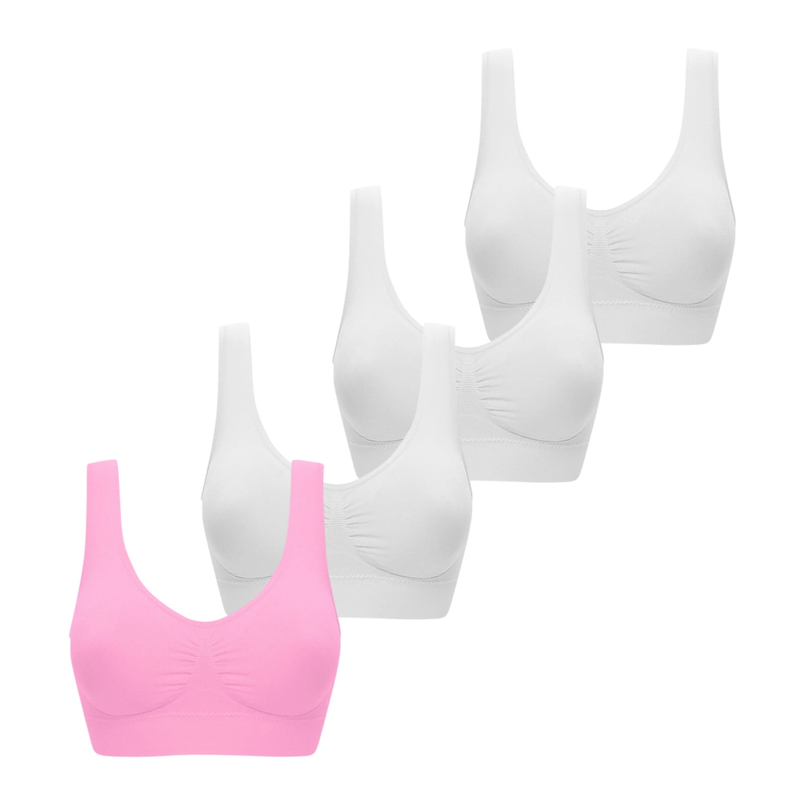 Bigersell Bras Pack for Women Plus Size New 4pc Women Solid Ultra-Thin ...
